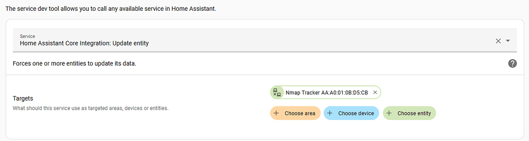 Add manual scan service to NMAP device tracker integration - Feature ...