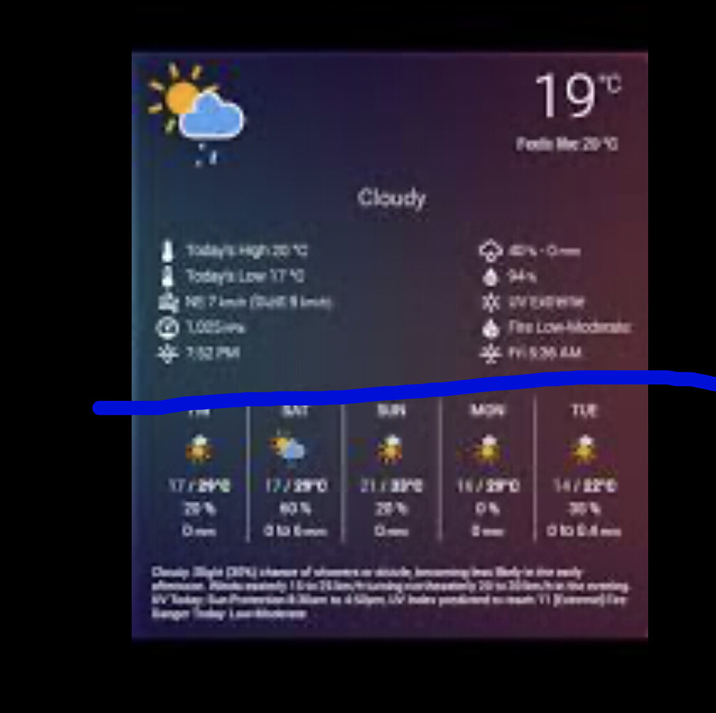 Platinum weather card - forecast section - Frontend - Home Assistant ...