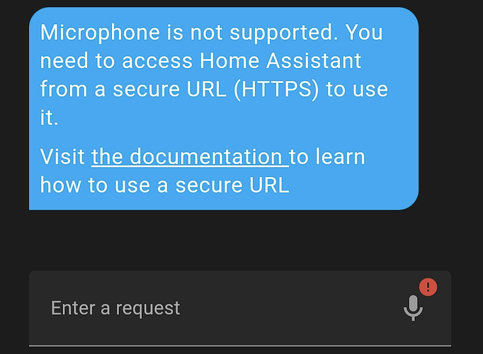 Assist microphone in mobile client doesn't work when you are on home ...