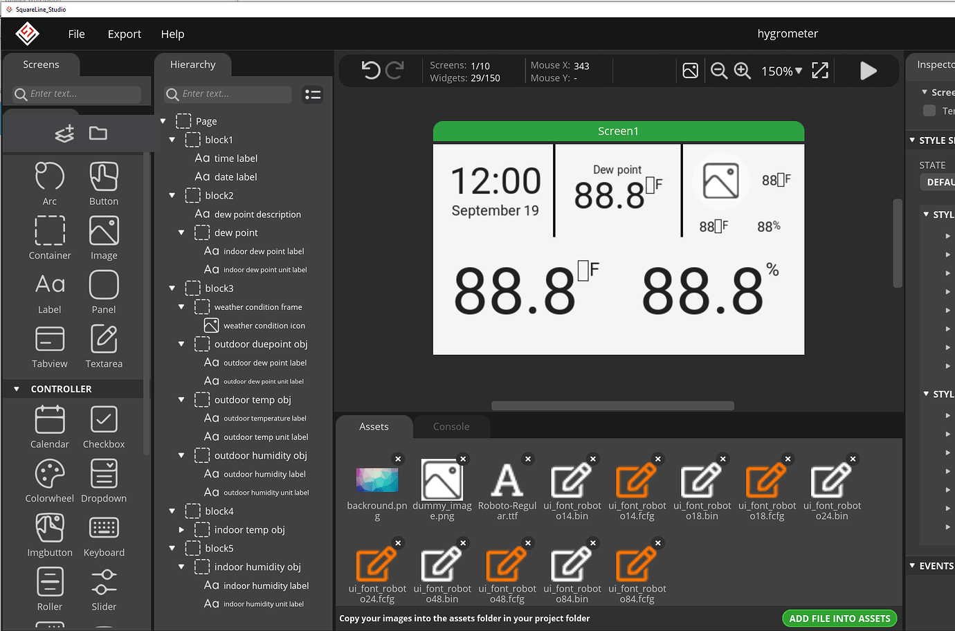 Using SquareLine to design LVGL interfaces in ESPHome - ESPHome - Home ...