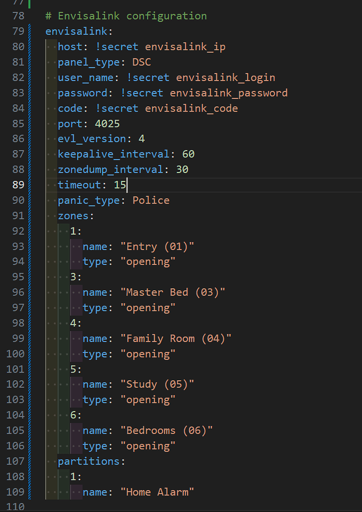 Envisalink - am I supposed to see some devices / entities created ...