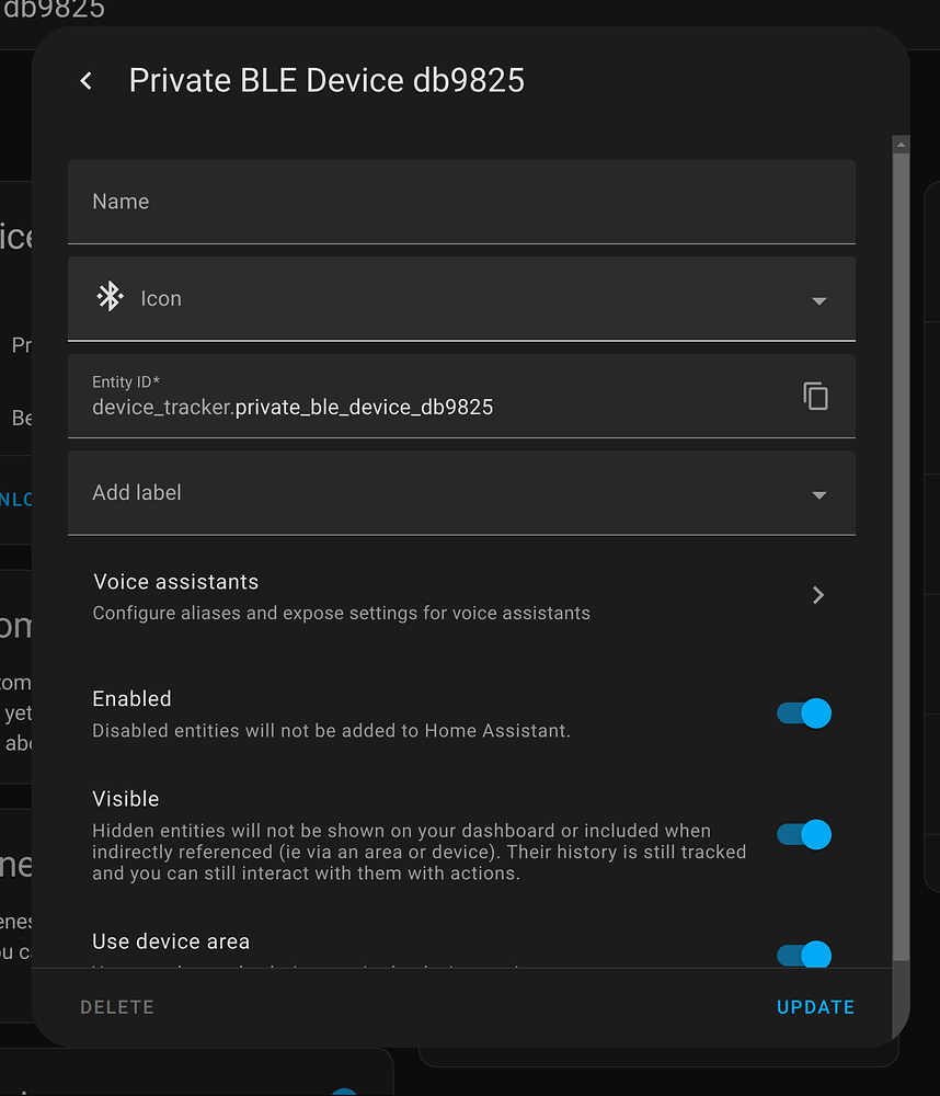 Private BLE Device for use with Bermuda BLE Trilateration (and others I guess) - Configuration ...