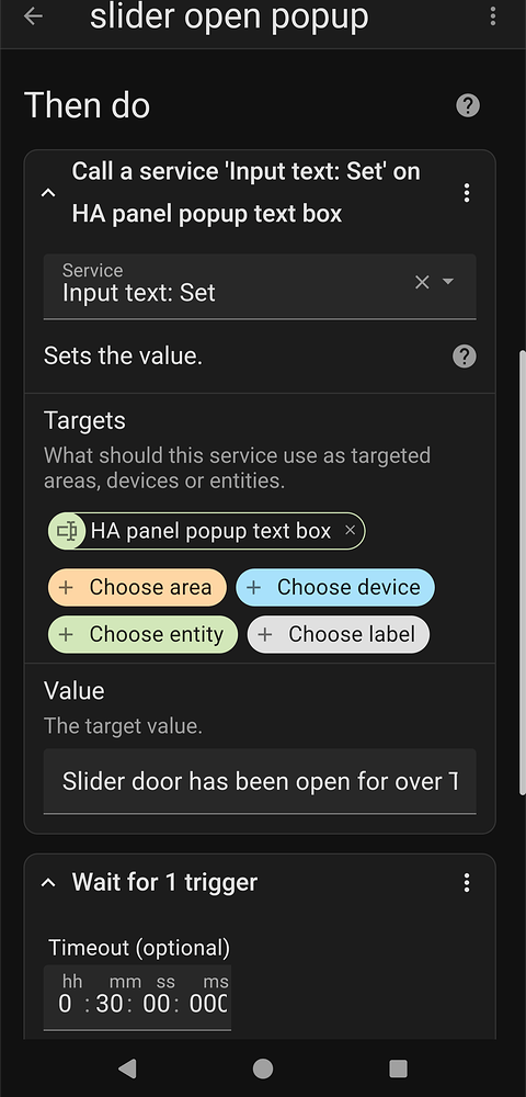 Input text box on dashboard and automation for use with openhasp ...