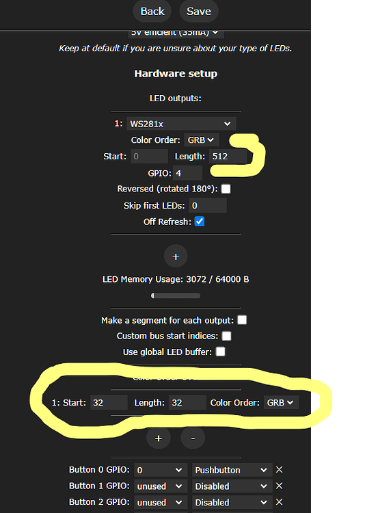 WLED matrix panel with text and sensor data. custom rest commands ...