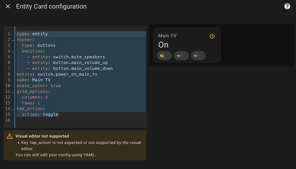 Entity Card to toggle switch - Frontend - Home Assistant Community