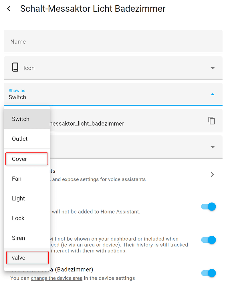 Add option to change device_type "cover" to device_type "valve ...