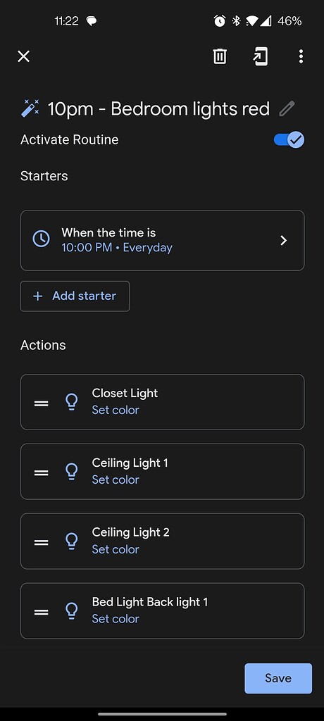 Moving automation from Google home to HA - Change light color without light.turn_on ...