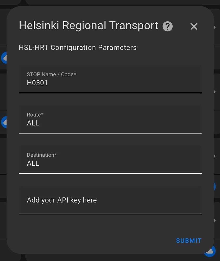 Custom Component: Helsinki Regional Transport (HSL HRT) Route Times ...