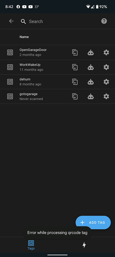 Nfc scanned. Can write but not read. Same with QR code - Home Assistant ...
