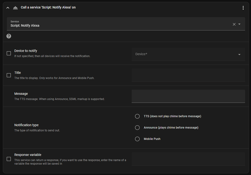Notify Alexa devices using Alexa Media Player - Blueprints Exchange - Home Assistant Community