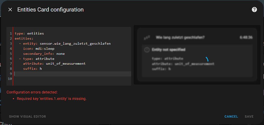 Adding unit to attribute show on entity card in lovelace - Frontend ...