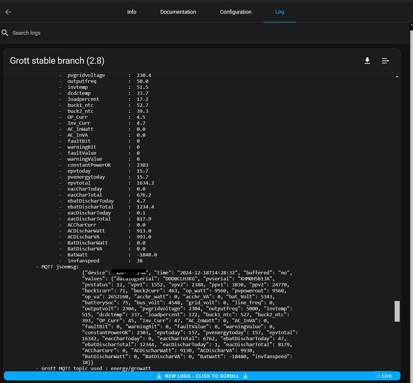 Growatt SPF 6000 ES Plus Local Data Logger for Home Assistant ...