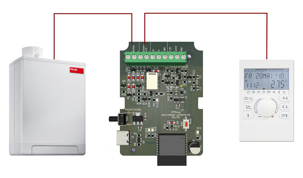 OT Thing - An OpenTherm-WiFi Gateway with integrated OT master & slave ...