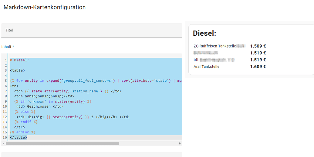 Creating Table in markdown card with for loop - Frontend - Home Assistant Community