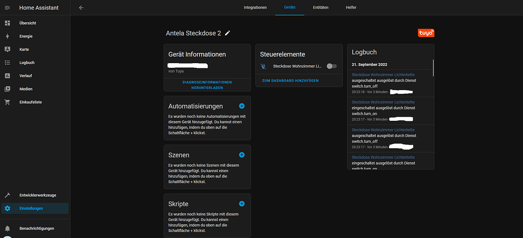 Antela Smart Plug Tuya Energie Monitoring Not Work Configuration Home Assistant Community