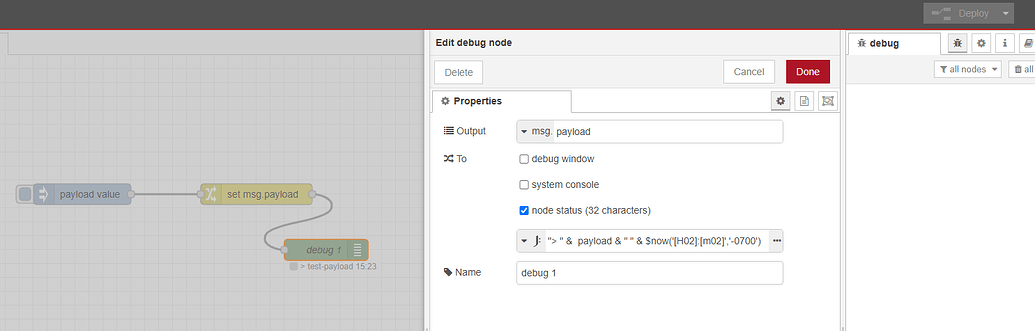 Can a "Change Node" display node status? - Node-RED - Home Assistant ...