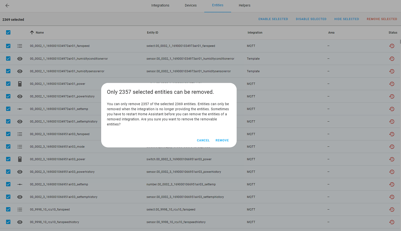 How Can I Delete Entity Completely By Api Configuration Home Assistant Community