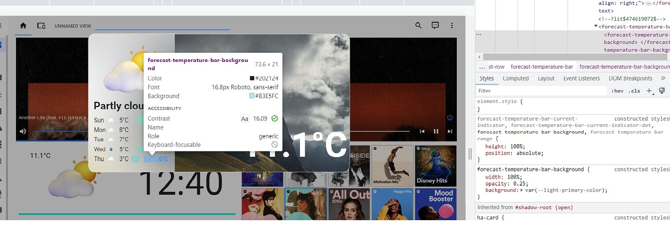 Clock Weather Card - little help with styling needed - Frontend - Home Assistant Community