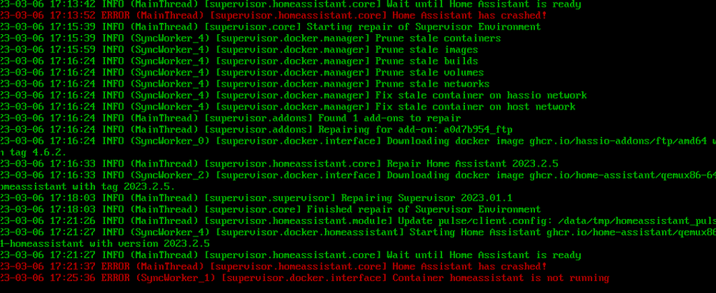 Ha Crash Rebuilt Supervisor Ha Command No Dice Help Installation Home Assistant Community