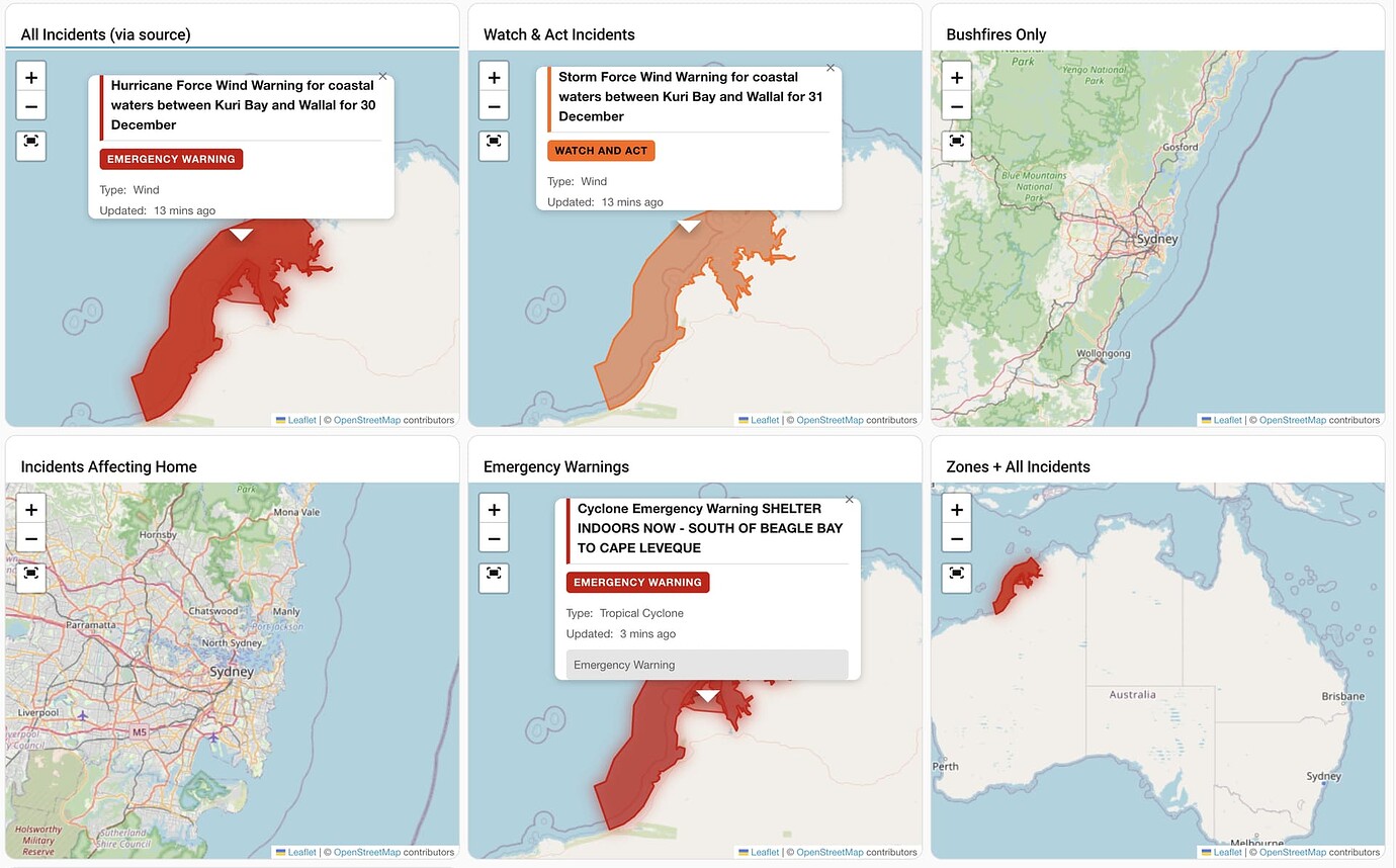 Polygons on Maps & Australian Emergency Alerts - Dashboards & Frontend ...