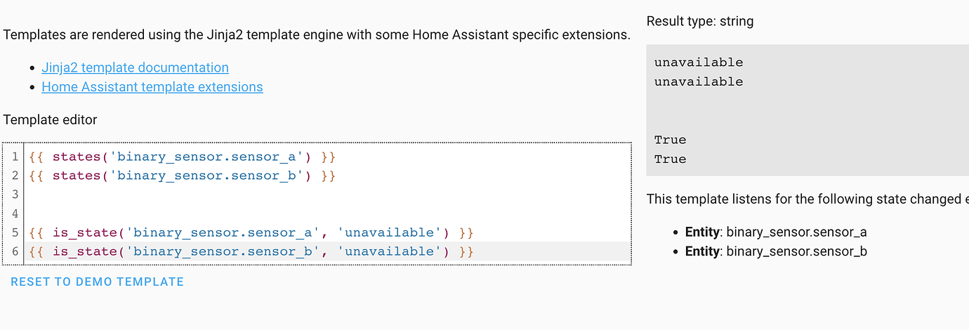 Setting template binary_sensor to unavailable - Configuration - Home ...