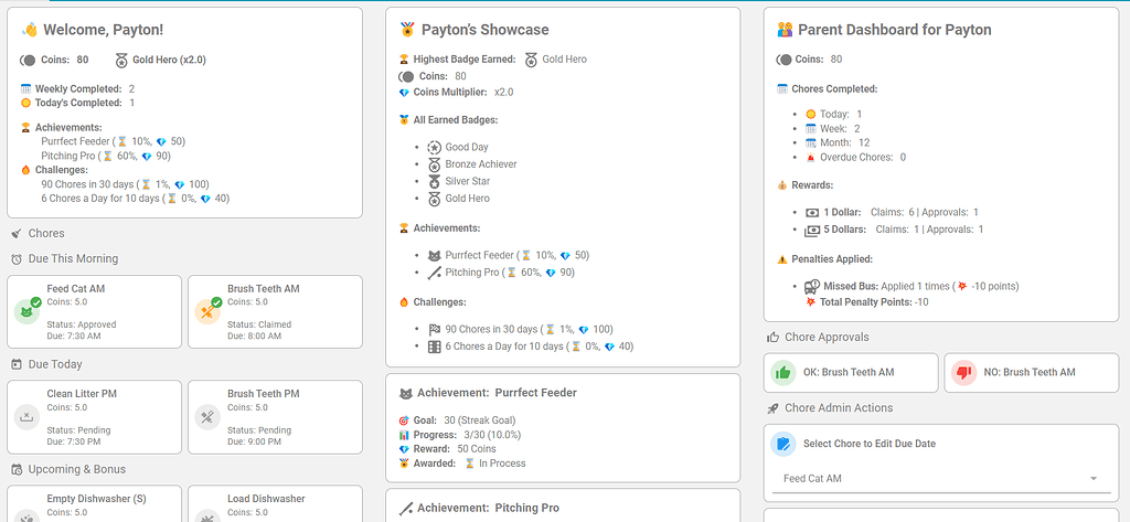 KidsChores and Rewards Dashboard - Dashboards & Frontend - Home Assistant Community