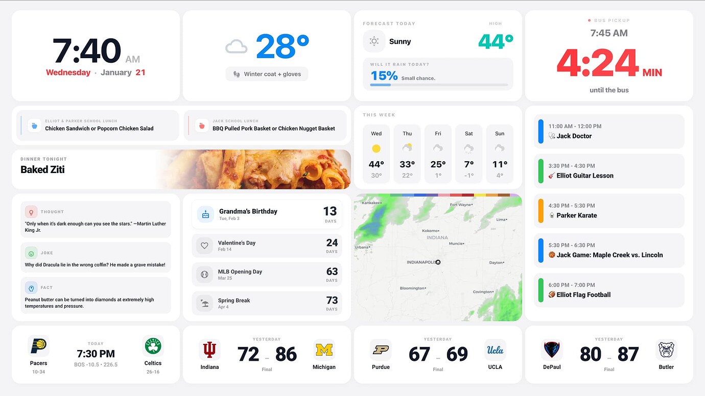 Family Command Center Dashboard - Share your Projects! - Home Assistant ...