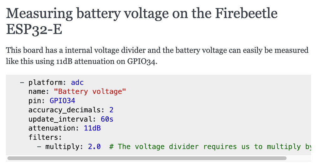 Measuring battery voltage and capacity ESP32 Lite V1.0.0 - ESPHome ...