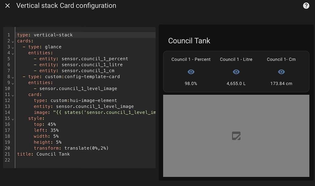 Using Template and config-template-card to show tank level - Frontend ...