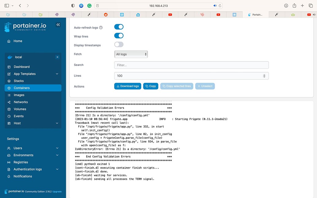 Home assistant yellow and docker compose frigate - Configuration - Home Assistant Community
