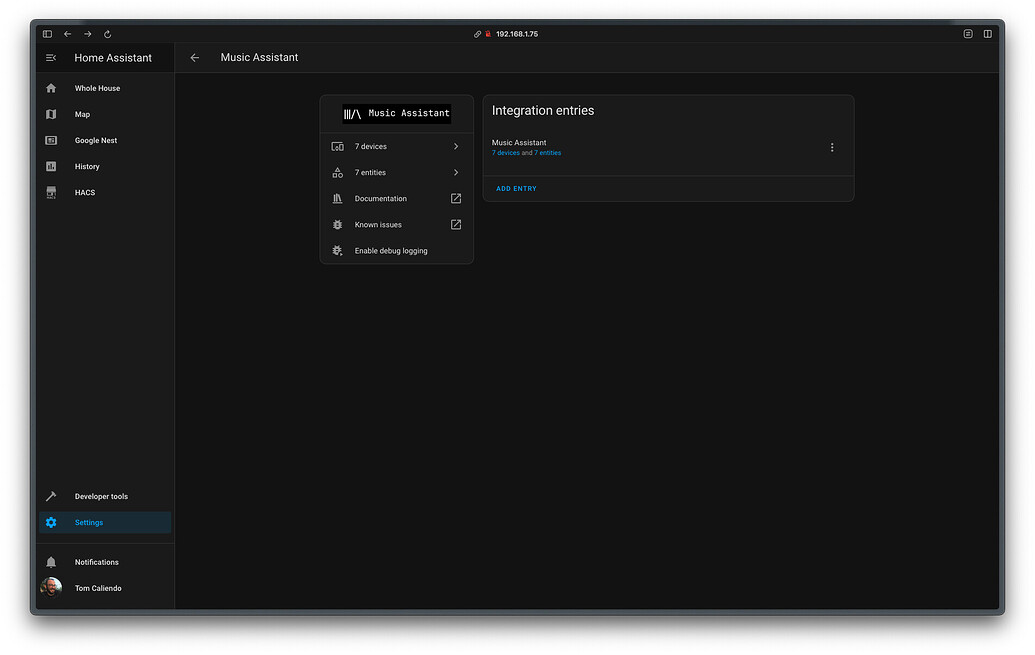 Music Assistant Server Install - Installation - Home Assistant Community
