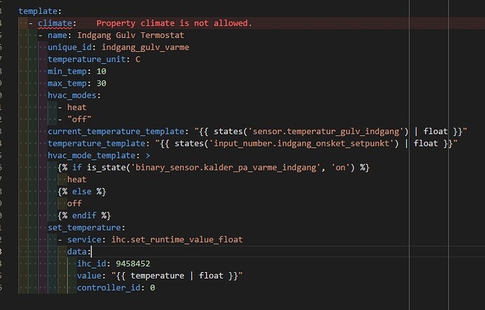 Template "Property climate is not allowed" - Configuration - Home ...
