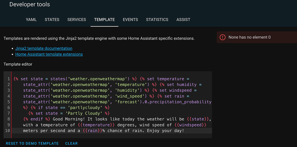 Error Rendering Data Template Undefinederror None Has No Element 0 Configuration Home