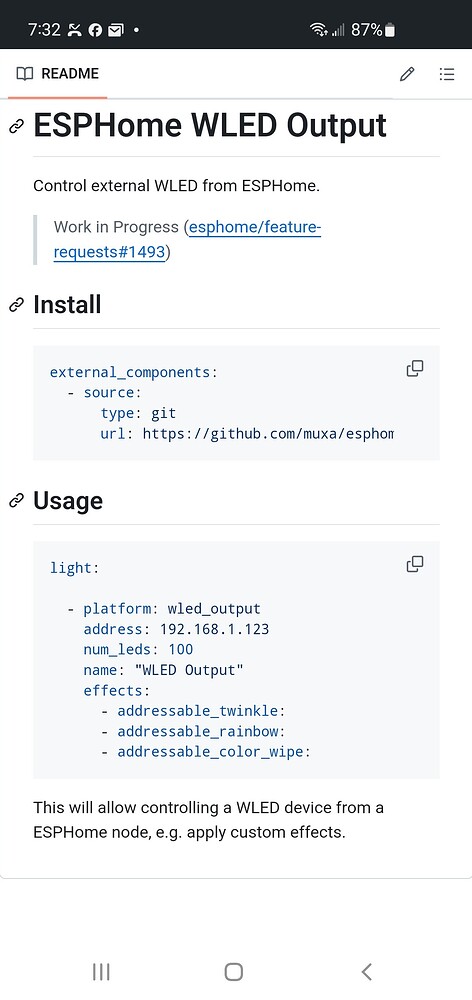 Direct WLED Control Custom Component - ESPHome - Home Assistant Community
