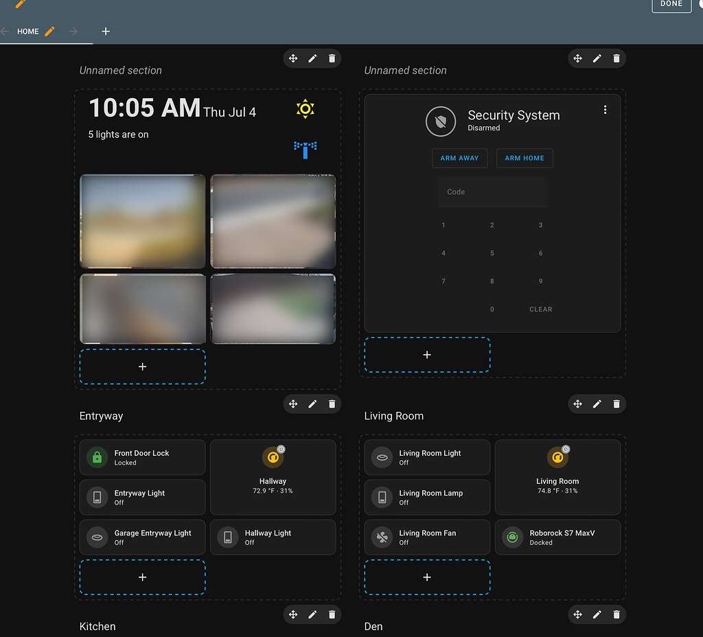 Space Between Sections When Using Cards With Visible Conditions Setup On Amazon Fire Hd8 Tablet
