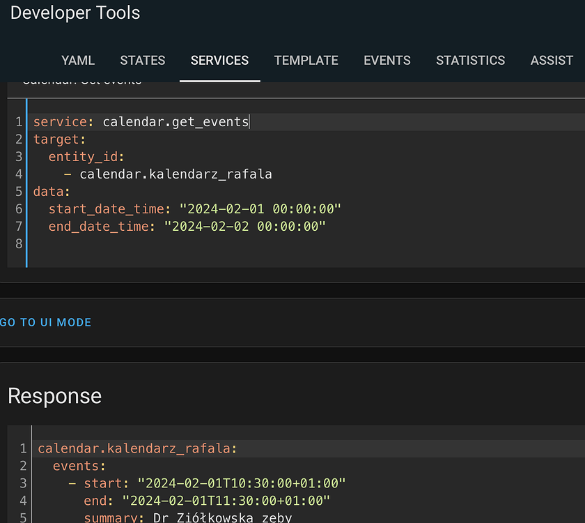 Cannot make service "calendar/get_events" working in AppDaemon (although works via Developer ...
