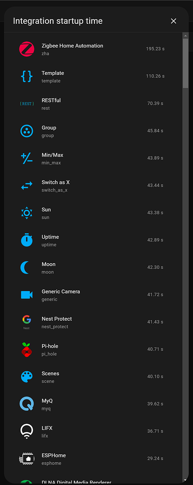 Why is my Home Assistant so slow to start? Integration Startup Time shows lengthy start up times ...