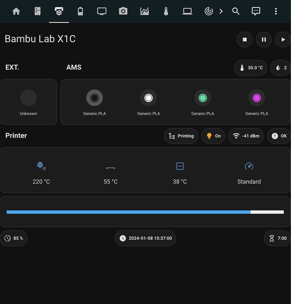 My Bambu Lab X1C Dashboard & Automations - Dashboards & Frontend - Home Assistant Community