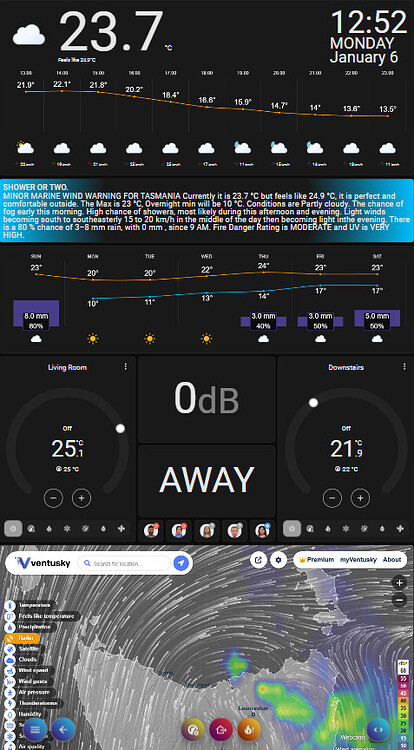 Air-Conditioning, Door, Home and Away Status. Conditional, Mushroom ...