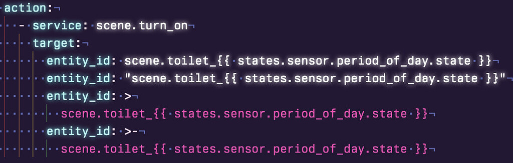 What Is The Correct Syntax For Entity id With Template Home 