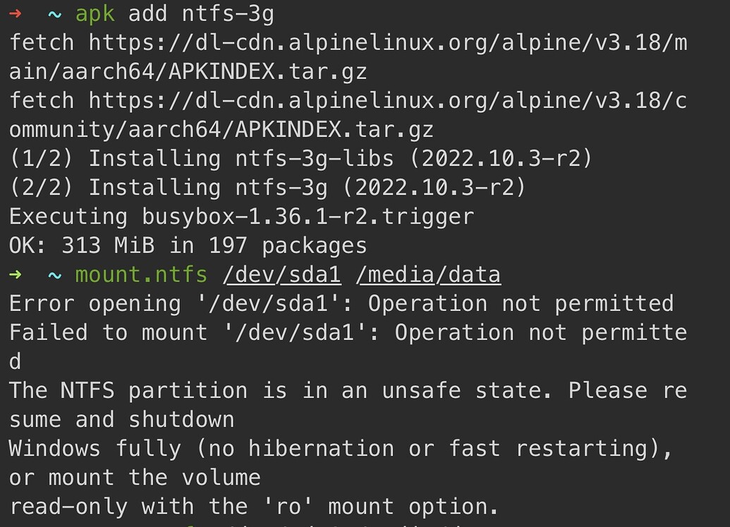 Mount hard external disk drive - Configuration - Home Assistant Community