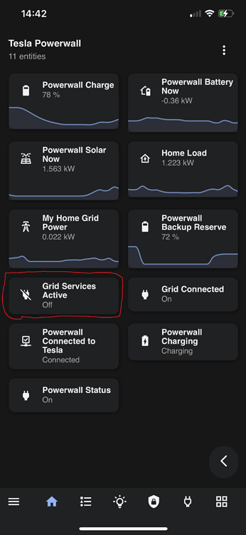 Powerwall Grid Service Active status change - Configuration - Home Assistant Community