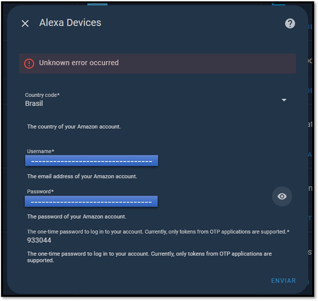 Integrations Alexa Devices - Unknown error occurred - Configuration - Home Assistant Community