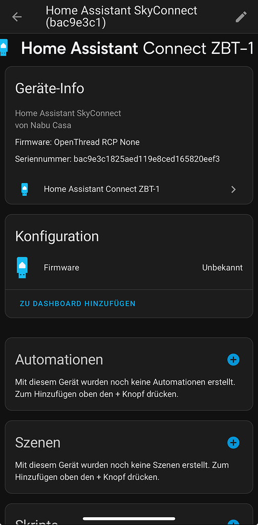Skyconnect ZBT-1 unknown firmware - Zigbee - Home Assistant Community
