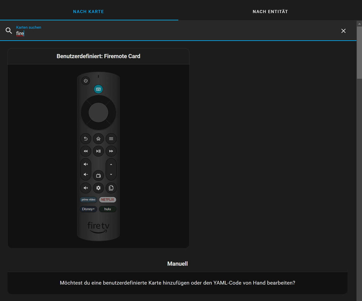 Lovelace: Firemote Card - Remote controls for Amazon Fire / Android devices - Dashboards ...