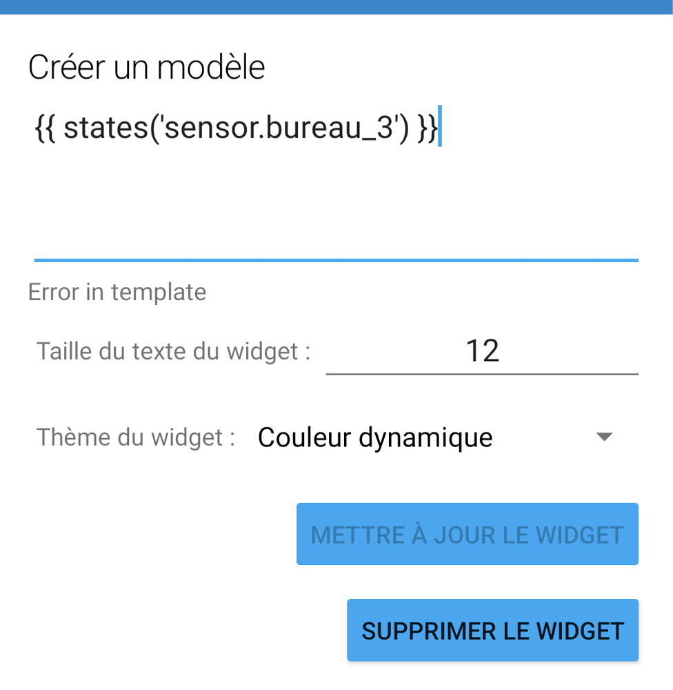 Need help for a simple android template widget - Home Assistant ...