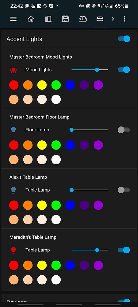 Configure custom button-card to change light color - Frontend - Home ...
