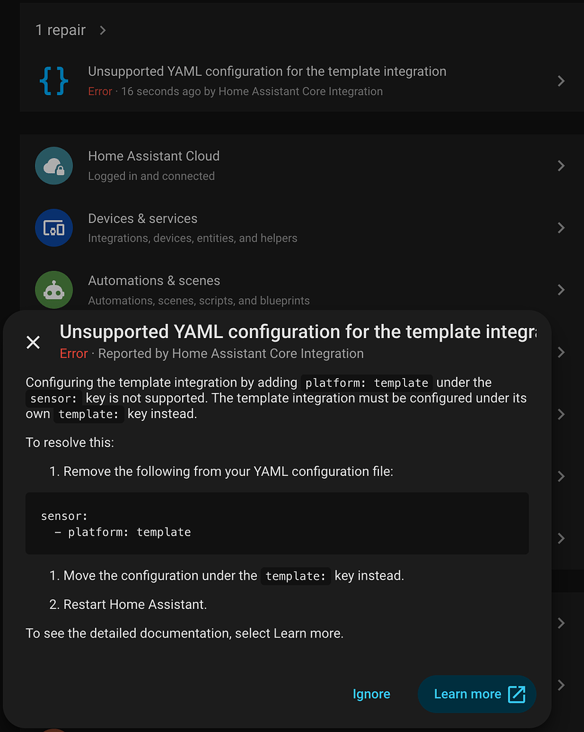 Removal of legacy template entities in 2026.6 - Configuration - Home ...