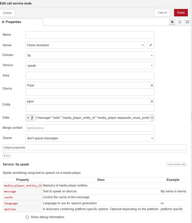 New Piper TTS in NodeRed? - Node-RED - Home Assistant Community