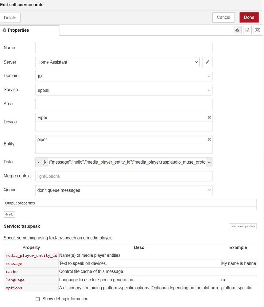 New Piper TTS in NodeRed? - Node-RED - Home Assistant Community